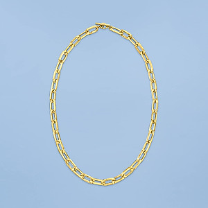 Ross-Simons Italian 18kt Yellow Gold Paper Clip Link Necklace. 16 inches