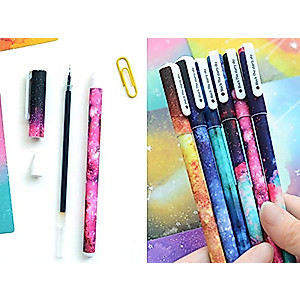 Giant Bean Bag Chairs Creative cute pens, Galaxy pens, Colorful gel Ink pen, color pen 10 sets (Starry sky)