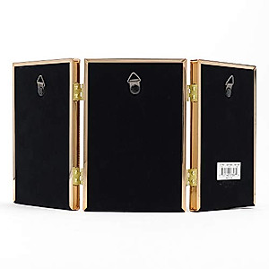 Lawrence Frames 11746T Classic Bead Picture Frame, 4x6 Triple, Gold