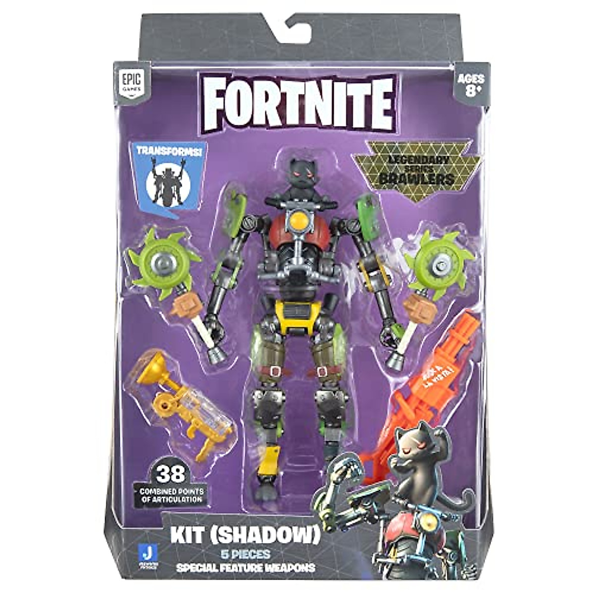 FORTNITE Legendary Series Brawlers Kit (Shadow), 7-inch Highly Detailed and Articulated Figure with Harvesting Tools and Feature Weapons. Other Styles Include Cyclo, Brutus, and More