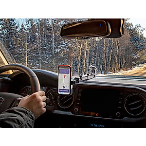 WeatherTech WindshieldFone - Adjustable Windshield/Dashboard Suction Phone Mount, Universal Cell Phone car Holder - Black Plastic Knobs