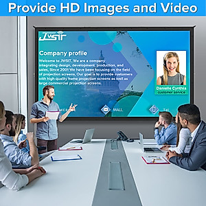 Projector Screen and Stand,JWSIT 80 inch Outdoor Movie Screen-Upgraded 3 Layers PVC 16:9 Outdoor Projector Screen,Portable Video Projection Screen with Carrying Bag for Home Theater Backyard