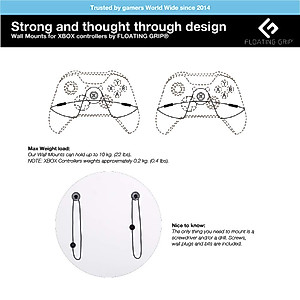 2x Xbox Controller Wall Mount