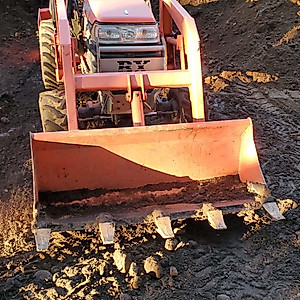 Titan Attachments UA Tooth Bar 66" 97 lb. Bucket 23TF Bolt On Steel USA Made