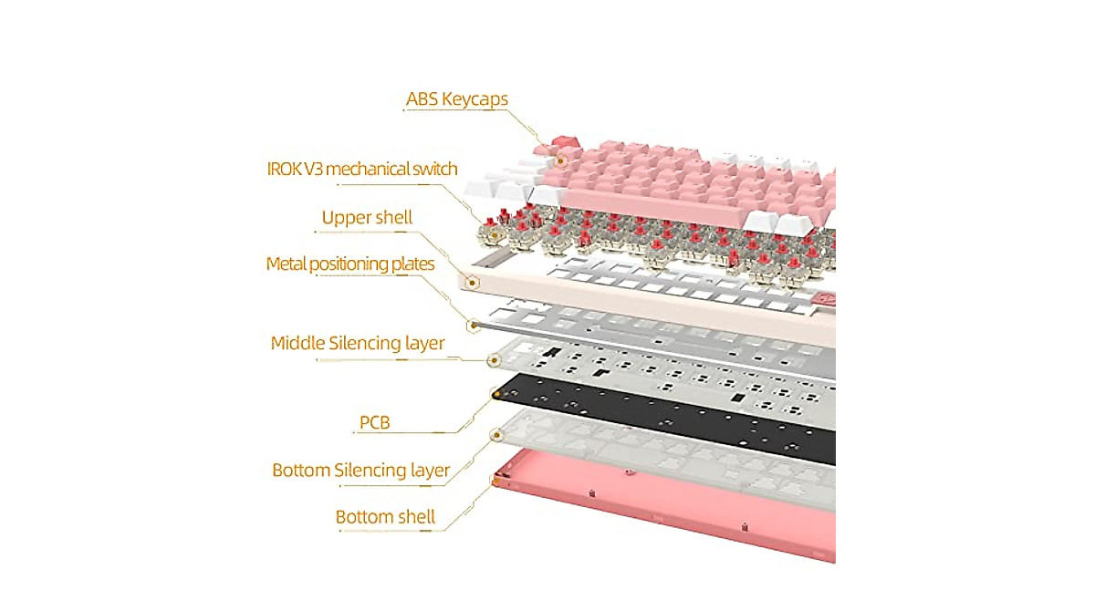 IROK FE75Pro Hot Swappable Mechanical Keyboard, Wireless TKL 75% RGB ...