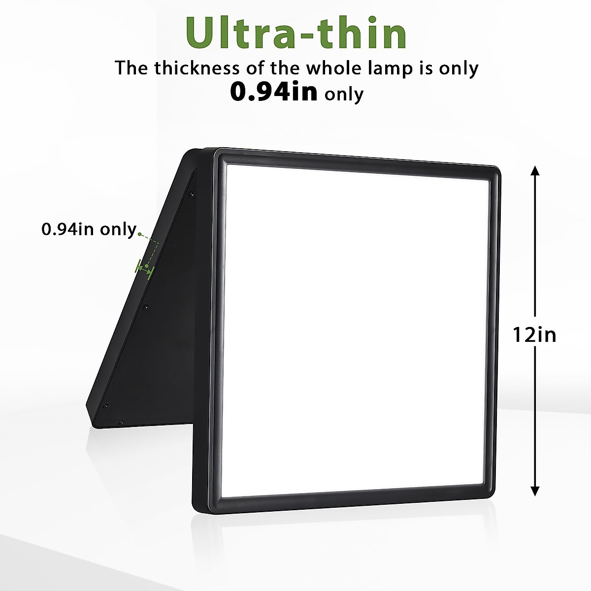 Rezant 12 Inch 24W Flush Mount Square LED Ceiling Light, 3000K/4000K/6000K Adjustable Flush Mount Light Fixture, 2800LM Bright Flat Ceiling Light Fixtures for Bedroom, Kitchen, Hallway (Black-4 Pack)