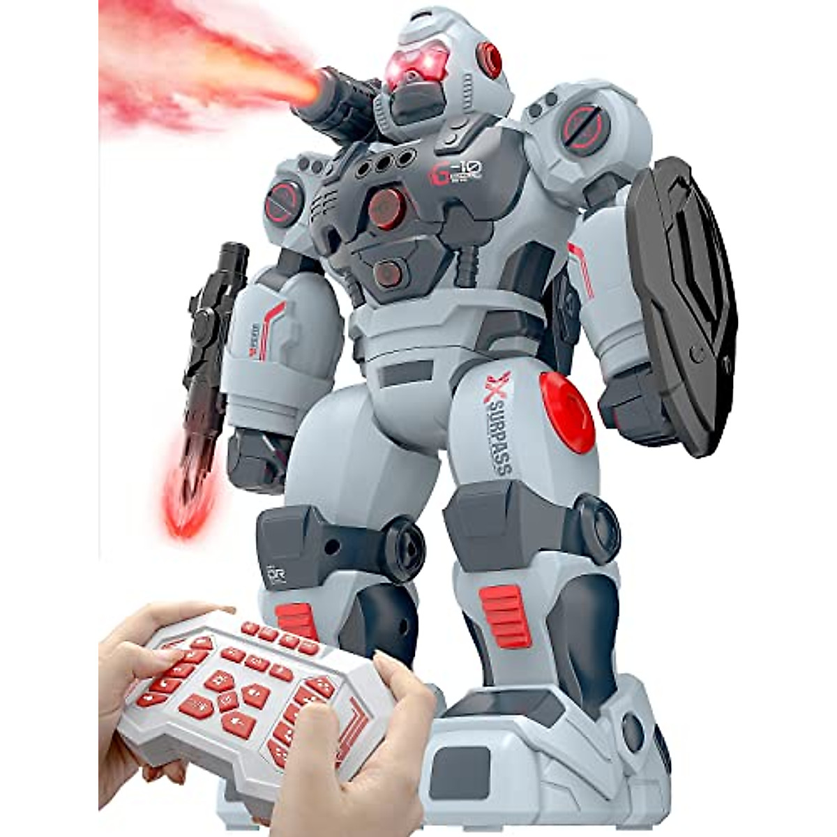 toylefun Robot Toys for Boys Kids 5-7 Year Old Remote Control Robots Gifts for 6-8 Birthday Present Toy Hand Gesture RC Sensing 2022 hot Smart programmable Robotics for 3 4 6 9 10 11 and up