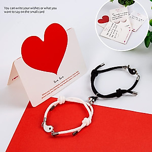 FLYXLH Matching Bracelets for Women Men - Couples Bracelets Magnetic Set, Pendant Bracelets Lovers Gift for Friendship Parent-child (yin yang)
