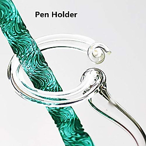 Towashine Glass Dip Pen Washing Holder for Glass Signature Dip Pen Washing Office Student Gift
