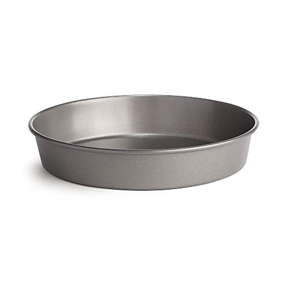 Cooking Light 9 Inch Round Baking Cake Pan Carbon Steel Quick Release Coating, Non-Stick Bakeware, Heavy Duty Performance, Gray