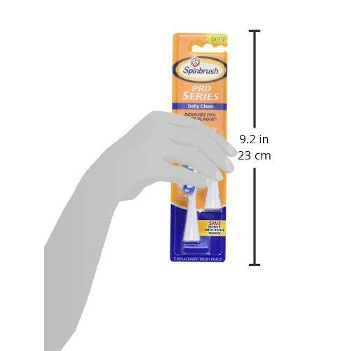 Spinbrush Pro Series Daily Clean Battery Toothbrush Refills, Soft, 4 Count