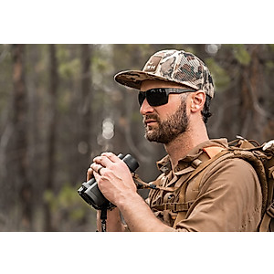 Gatorz Eyewear Marauder Sunglasses - Black Cerakote with Black Logo Smoke Polarized Lens