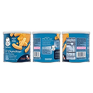 Gerber Graduates Lil Crunchies, Variety Pack, 1.48-Ounce Canisters (Pack of 6)