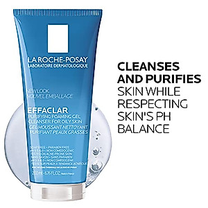 La Roche-Posay Effaclar Purifying Foaming Gel Cleanser for Oily Skin, Daily Face Wash to Remove Excess Oil and Impurities, Oil Free and Soap Free