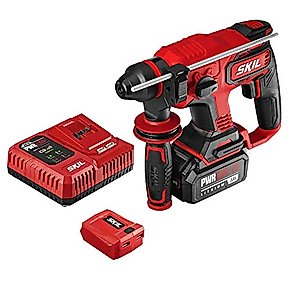Skil PWRCore 20 Brushless 20V 7/8" Rotary Hammer Kit, Includes 5.0Ah Battery, PWRJump Charger and PWRAssit USB Adapter - RH1704-1A