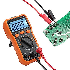 Proster Autoranging Multimeter 6000 Counts AC DC Current Tester Voltage Meter Volt Ohm Meter with Alligator Clips TRMS NCV Temperature Capacitance Diode Audible Continuity Meter