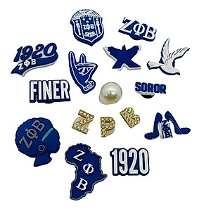 16 PCS ZETA PHI BETA ZPB SO SWEET FINER SHOE CHARMS