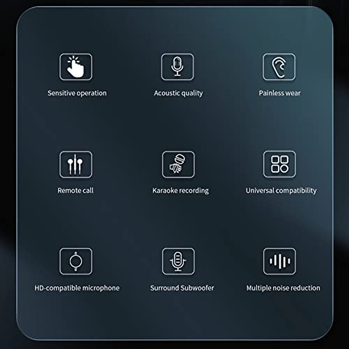 lamphle Wireless Ear Buds Earbuds Bluetooth for Android Apple Phone Compatible 4.2 Bluetooth Earbuds Noise Cancelling Extra Bass Magnetic Suction Wireless Headphones for Sports Golden One Size