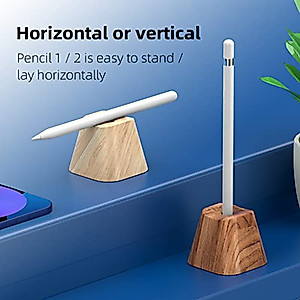 AODUKE Pencil Holder Compatible with Pencil (1st and 2nd Gen),Wooden Pencil case.Apple Pencil stand.Apple Pencil Accessories.Apple pen case.pencil Protect case-AJBZ1M (Shabili wood)