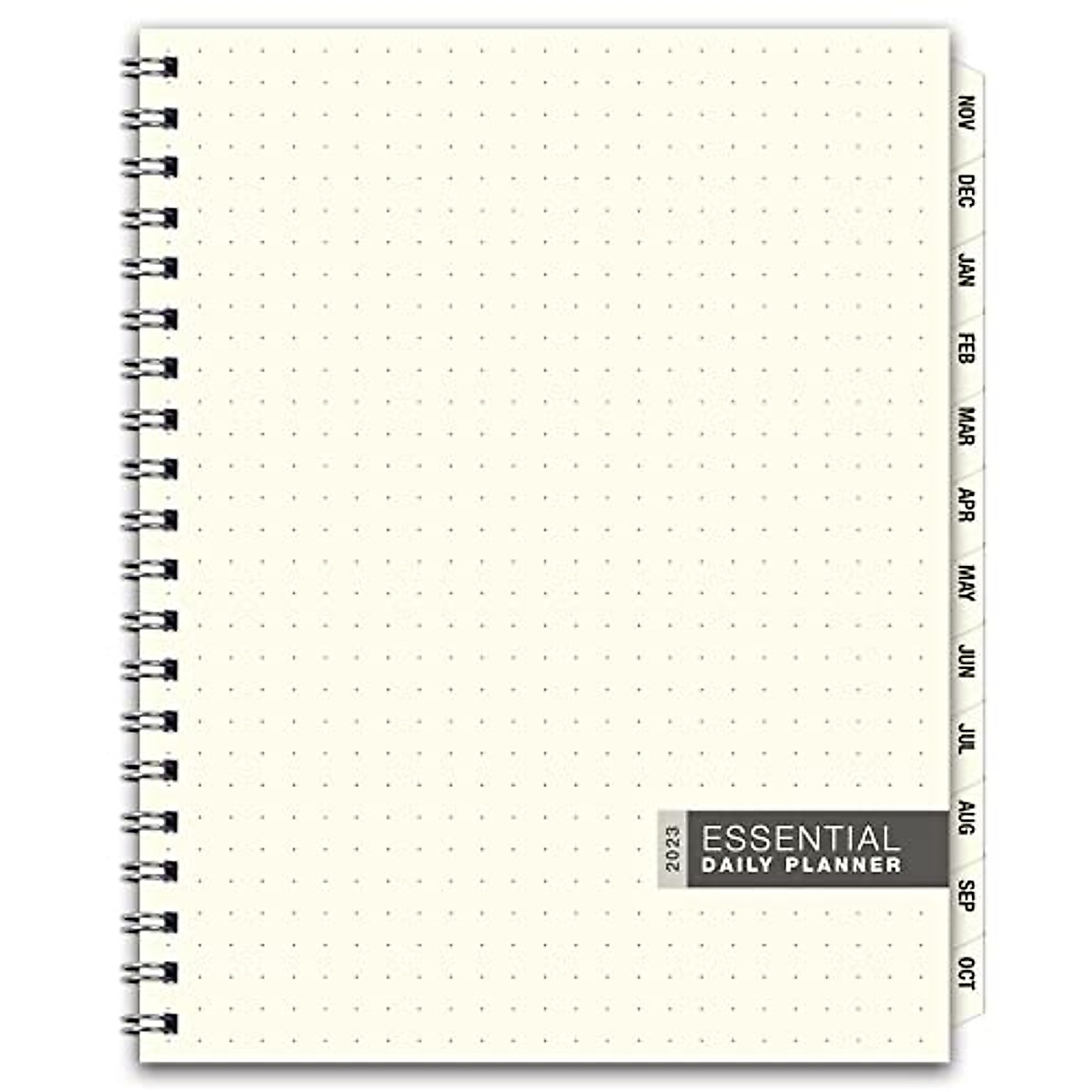 Essential 8.5"x11" Monthly & Weekly 2023 Planner with tabs - 14 Months (November 2022 Through December 2023) - Professional, Simple, Easy-to-Use Design. Frosted Vinyl Covers for Extra Protection