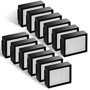Improvedhand Filters Replacement Fit for i-Robot Roomba E I & J Series i1 i3 i3+ i4 i5/plus i7 i7+/plus i6 i6+ i8 i8+ E5 E6 E7 Vacuum Cleaner parts 4639161,12Pack Filter Replacements+1 Cleaning Brush