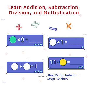 Yuka Champs Smart Math Games for Kids 6-8, 8-12 Age Group, Learn Math Manipulatives - Multiplication, Division, Addition and Subtraction with Educational Toy Board Games, for Boys and Girls