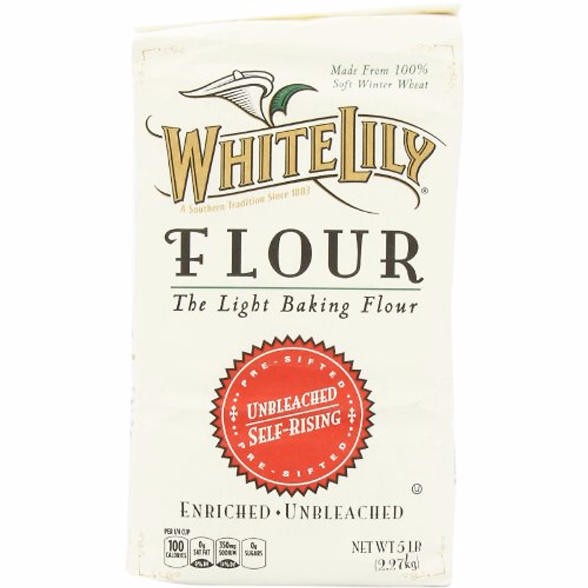 White Lily Unbleached Self Rising Flour, 5-lb bag