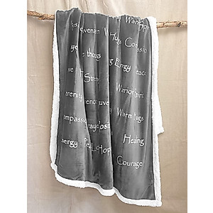 WOLF CREEK BLANKET - Compassion Blanket (Brand)- Strength Courage Super Soft Warm Hugs, Get Well Gift Blanket Plush Healing Thoughts Positive Energy Love & Hope with Fluffy Comfort (50x 65)