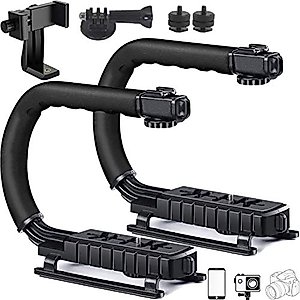 DSLR Stabilizer Handheld Video Action Stabilizing Handle Grip C Shape Professional Vlogging for Smart Phones GoPro Canon Nikon Sony Panasonic Pentax Olympus Camera Camcorder (Pack of 1)