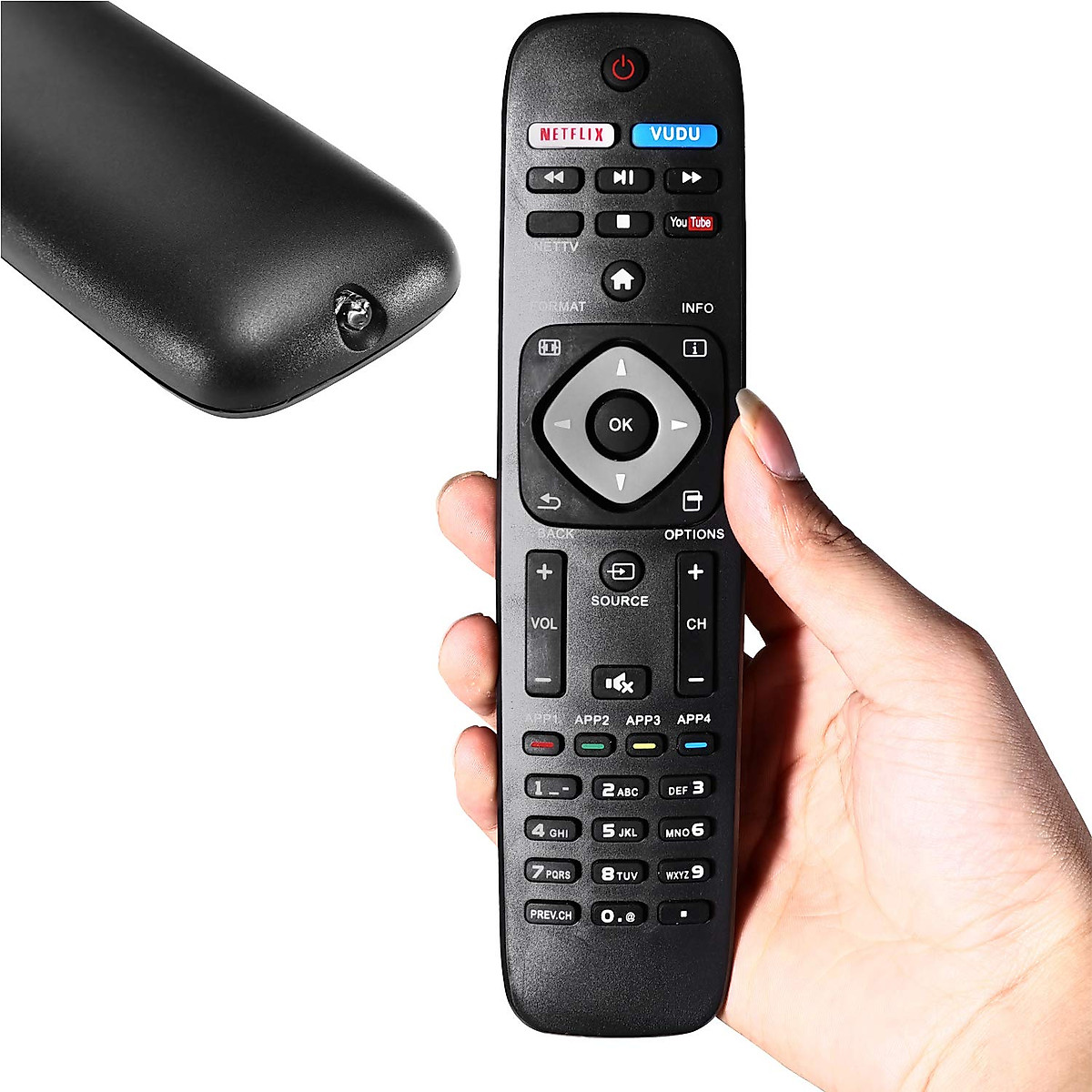 New 2 Packs Universal Remote Control for Philips TV Remote Replacement for LCD LED 4K UHD Smart TV NH500UP