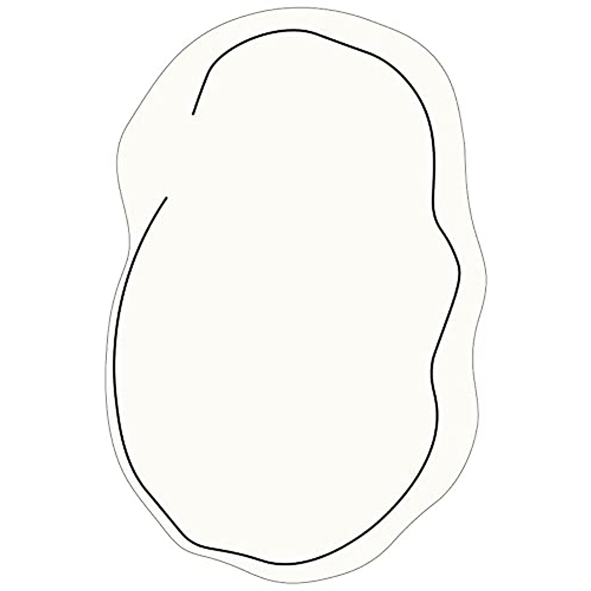 Contemporay White Irregular Shapes Area Rug for Living Room Boho Chic Soft Girls Nursery Bedroom Dining Room Floor Decor Luxury Ultra Home Office Carpet Durable Kirchen Runner Rug 5x7