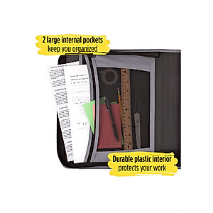 Five Star Xpanz Zipper Binder, 2" Round Rings, 380 Sheets, Grey