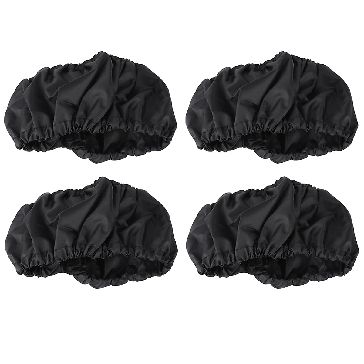 4Pcs Tire Covers for RV Wheel, Oxford Fabric for Child Kid Baby Stroller Jogger Wheels Covers Classic Accessories Black Dust Tire Cover, 4.7-6.3Inch (S)