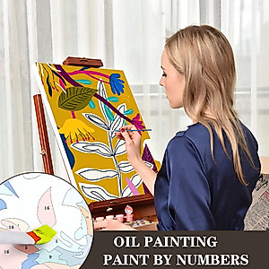 FQOVKYN 6 Pack Paint by Numbers for Adults- DIY Acrylic Painting Paint by Numbers Kits on Canvas Without Frame, Simple Flower Oil Painting for Home Wall Decor 9.8X13.8inch