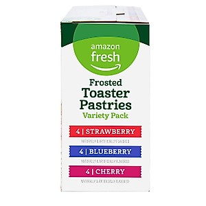 Amazon Fresh - Toaster Pastries Variety Pack (Strawberry, Blueberry, Cherry), 12ct