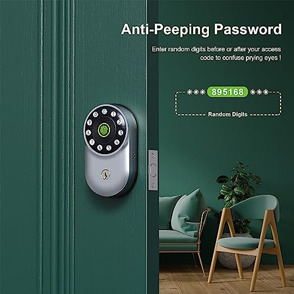 Fingerprint Keyless Entry Door Lock: Banskey Fingerprint Door Lock, Smart Locks for Front Door, Smart Door Lock, Combination Lock, Keypad Deadbolt Lock, Door Lock with Keypad, Digital Door Lock