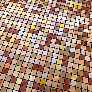 HomeyMosaic 10-Sheet Peel and Stick Backsplash Tile Stick on Kitchen Bathroom Fireplace Plaid Glass in Gradient Copper