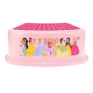 Disney Princess Loving Life Step Stool - Kids Step Stool, Potty Training, Non-Slip, Bathroom, Kitchen, Lightweight