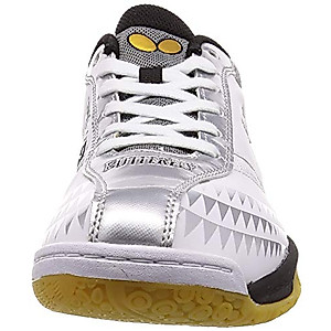 Butterfly Men's Table Tennis Shoes, White/Silver, 11