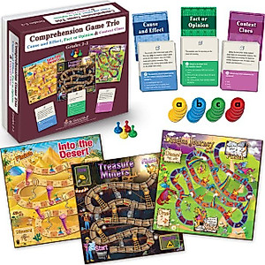 Really Good Stuff 307407 Comprehension Game Trio: Cause and Effect, Fact Or Opinion & Context Clues - Grades 2-3