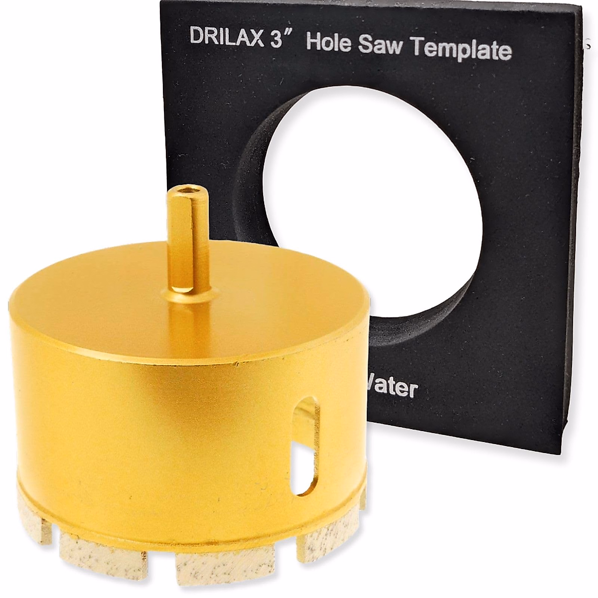 3 Inch Masonry Hole Saw, Diamond Hole Saw, Heavy Duty Dry Core Hole Saw for Concrete Hole Saw Bit Brick, Cinder Block, Core Drill Guide Included Extra Long Depth of Cut