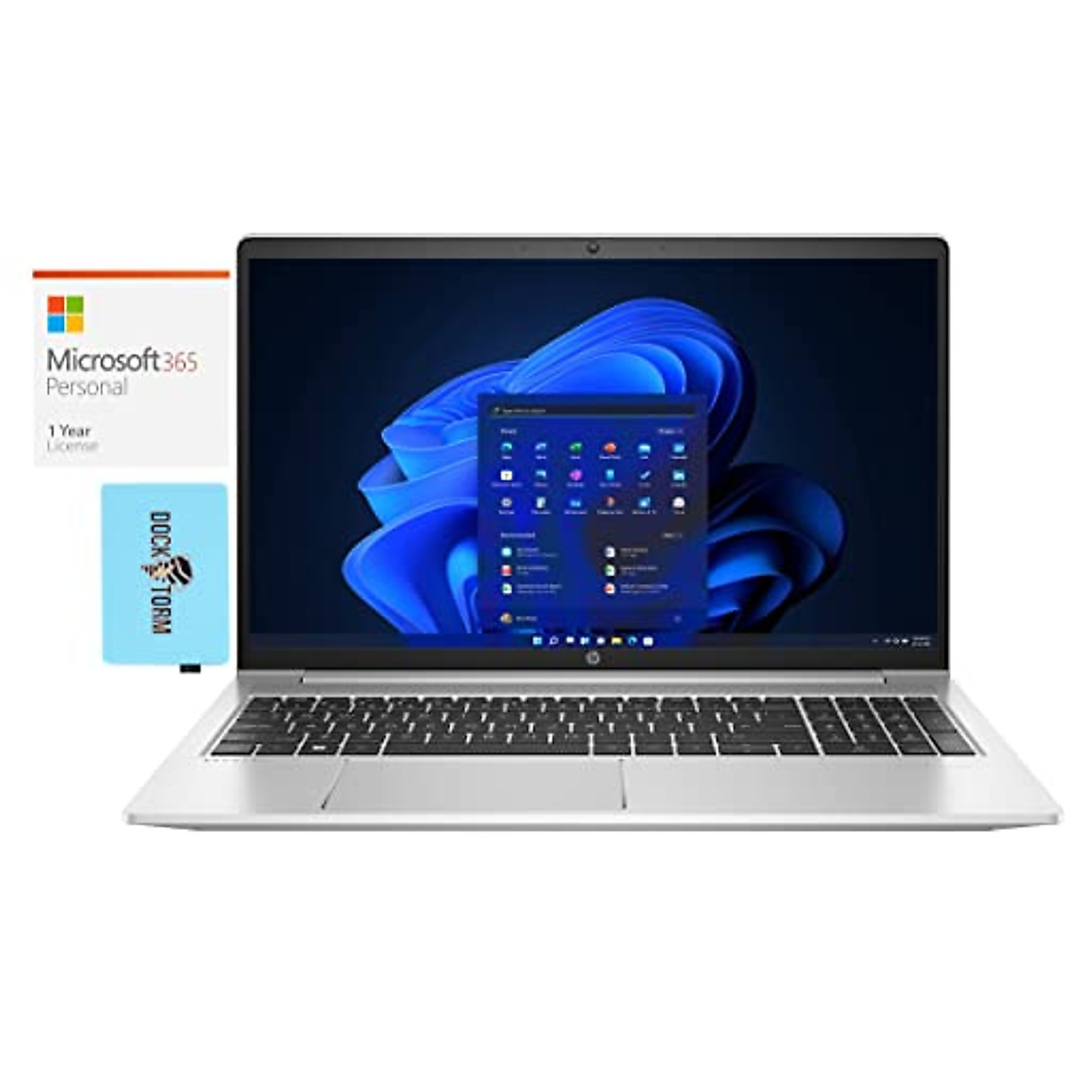HP ProBook 450 G9 Home & Business 2-in-1 Laptop (Intel i7-1255U 10-Core, 32GB RAM, 512GB PCIe SSD, Intel Iris Xe, 15.6" 60Hz Win 10 Pro) with MS 365 Personal , Dockztorm Hub