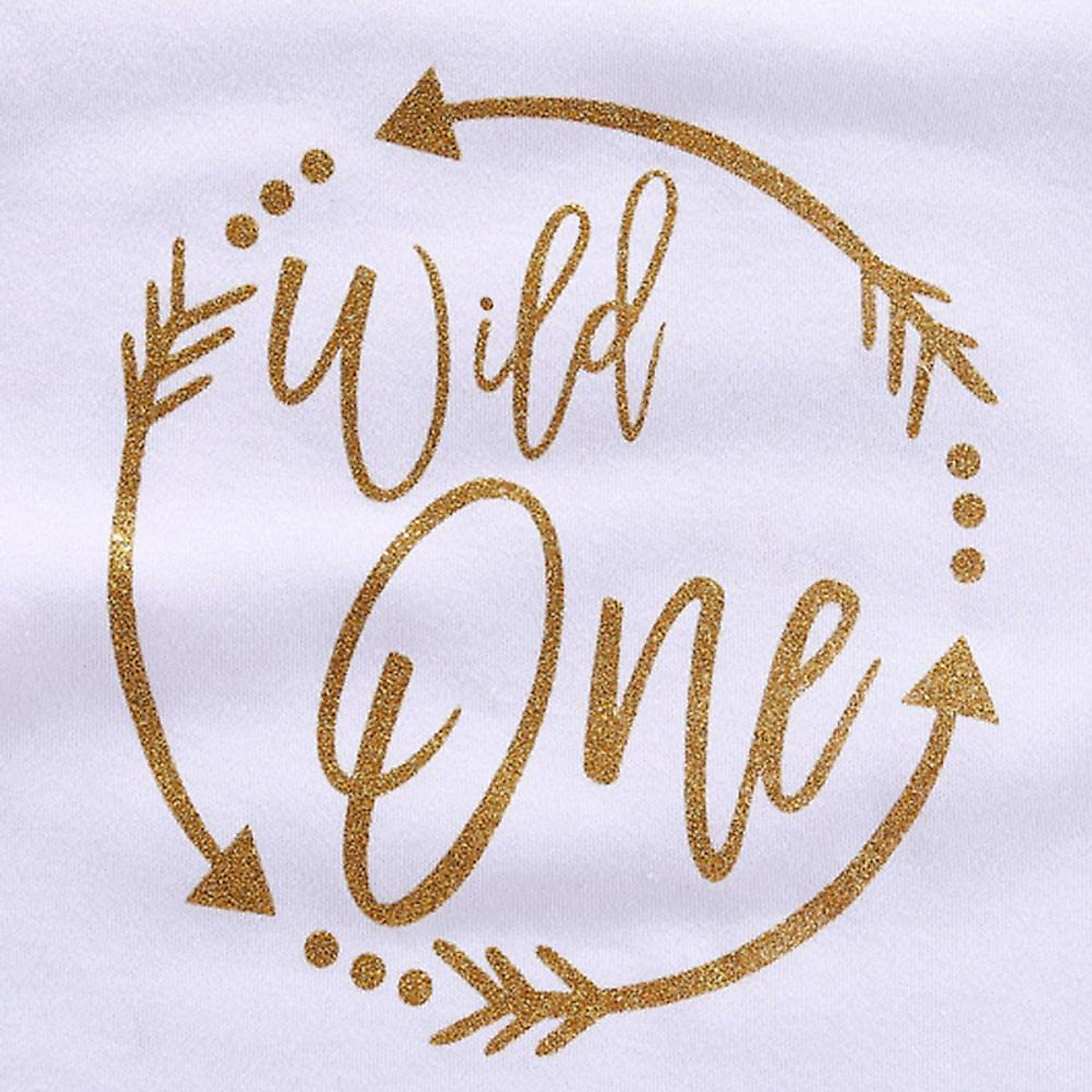 IBTOM CASTLE Baby Girl 1st Birthday 3pcs Crown Floral Boho Clothes Headband & One Piece Bodysuit Jumpsuit Onesies & Layered Tulle Skirts Princess Photo Shoot Costume Red Arrow Wild One Outfits 1Y