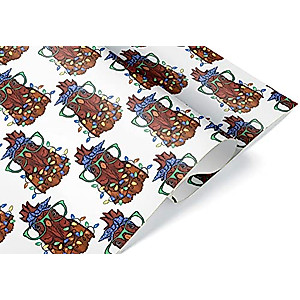 Funny Quirky Mama Chicken Gift Wrap Country X-mas Thick Christmas Wrapping Paper (6 foot x 30 inch roll)