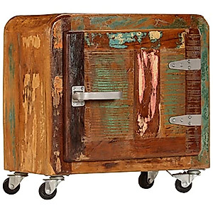 vidaXL Bedside Cabinet TV Cabinets Nightstand Bed Cabinet Box Cabinet Bedside Table Durable Strong Unique 19.7"x11.8"x19.7" Solid Reclaimed Wood