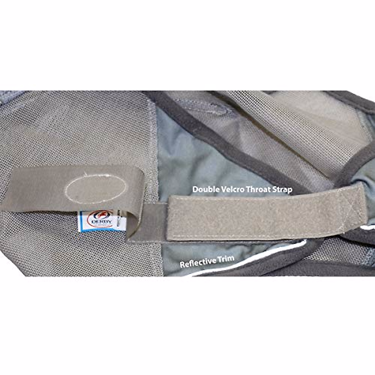 Derby Originals Reflective Mesh Fly Mask with 1 Year Warranty No Ears or Nose Cover,Summer Blue,Large (Full/Average),72-7107SB-L