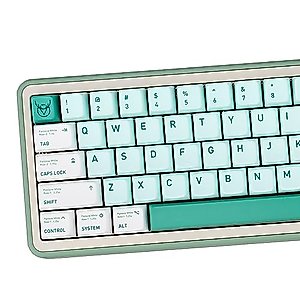 144 Keys PBT DYE MDA Profile Keycaps Green Keycaps Set for 61/64/87/04/108 Cherry Mx Switches Mechanical Keyboard