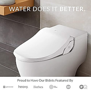 Bio Bidet Slim Two Electric Bidet Toilet Seat Round, Warm Water, Heated Seat, Night Light, Front and Rear Wash, Wireless Remote Control, White