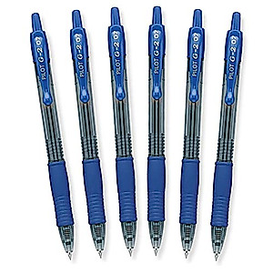 Pilot G2 Retractable Premium Gel Ink Roller Ball Pens Blue (Fine)