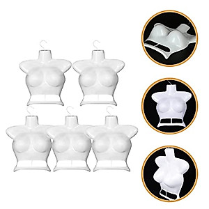 Zerodeko 5pcs Female Hollow Back Mannequin Torso Back Body Torso Dress Form T Shirt Display Bikini Hanger Swimming Clothes Display Rack with Hanging Hook